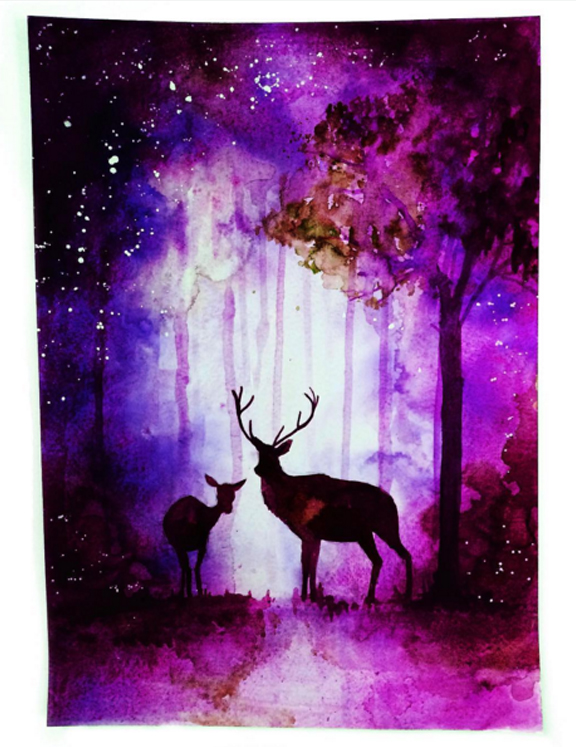 瞬間墜入充滿未知感的宇宙 正妹插畫家用水彩畫出一片片奇幻星空 | Danielle Foye、正妹、插畫、插畫家、宇宙 | 生活發現 | 妞新 ...