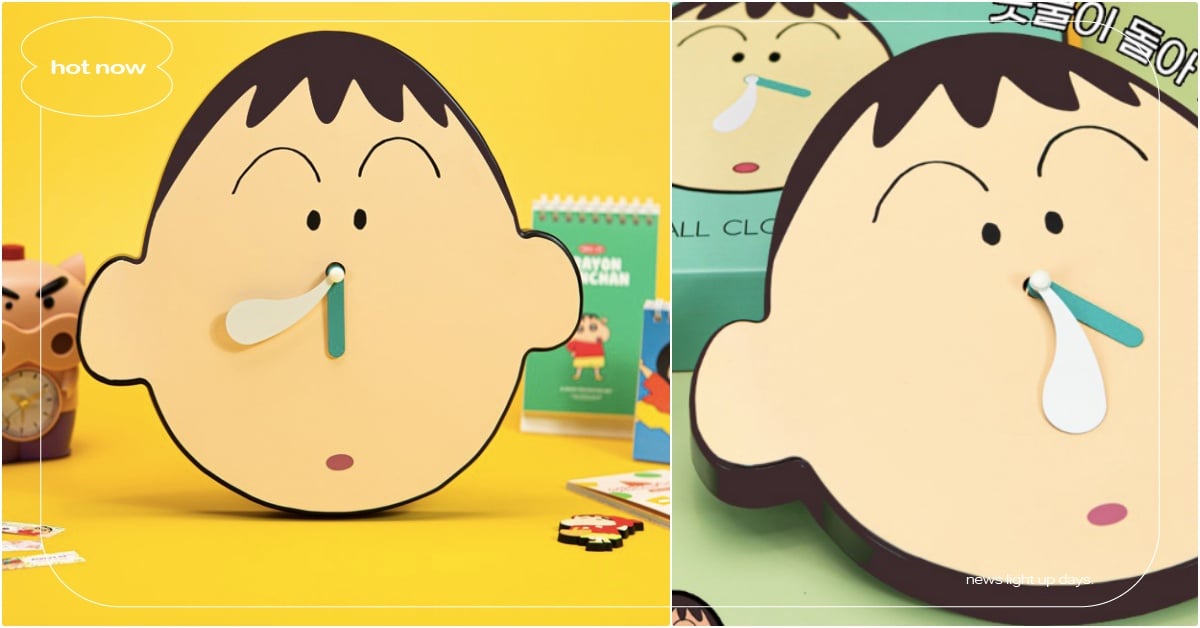 韓國《蠟筆小新》阿呆流鼻水時鐘爆紅！「鼻涕亂飛當分針轉」超爆笑，小新屁屁滑鼠必收 | leto阿呆、蠟筆小新、阿呆、阿呆面紙套、阿呆面紙盒 | 生活發現 | 妞新聞 niusnews